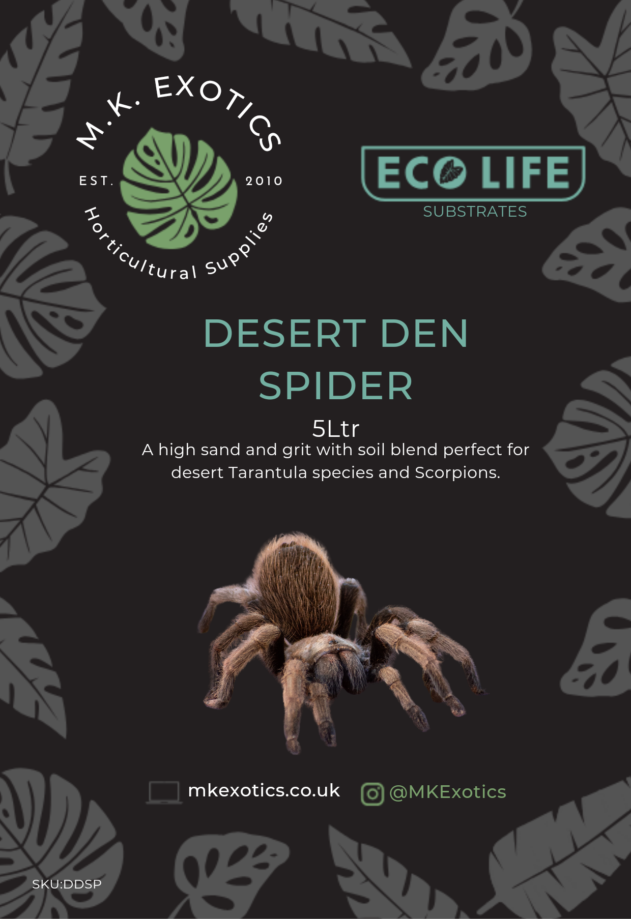 Eco Life Spiders Den Desert 2.5Kg Invertebrate Substrate – MK Exotics